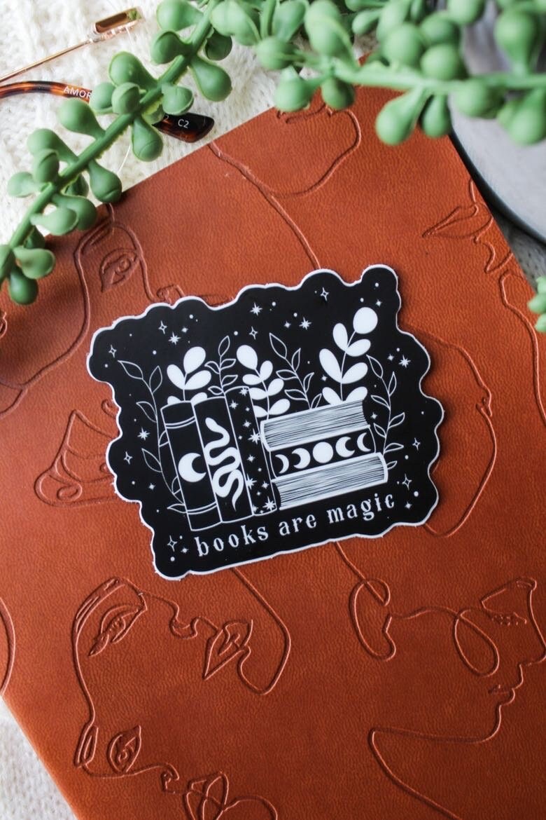 Books Are Magic Waterproof Sticker Bookish Laptop and Water - Etsy