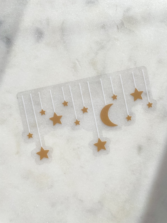 Starfall Sticker Stars and Moon Sticker Celestial Night - Etsy