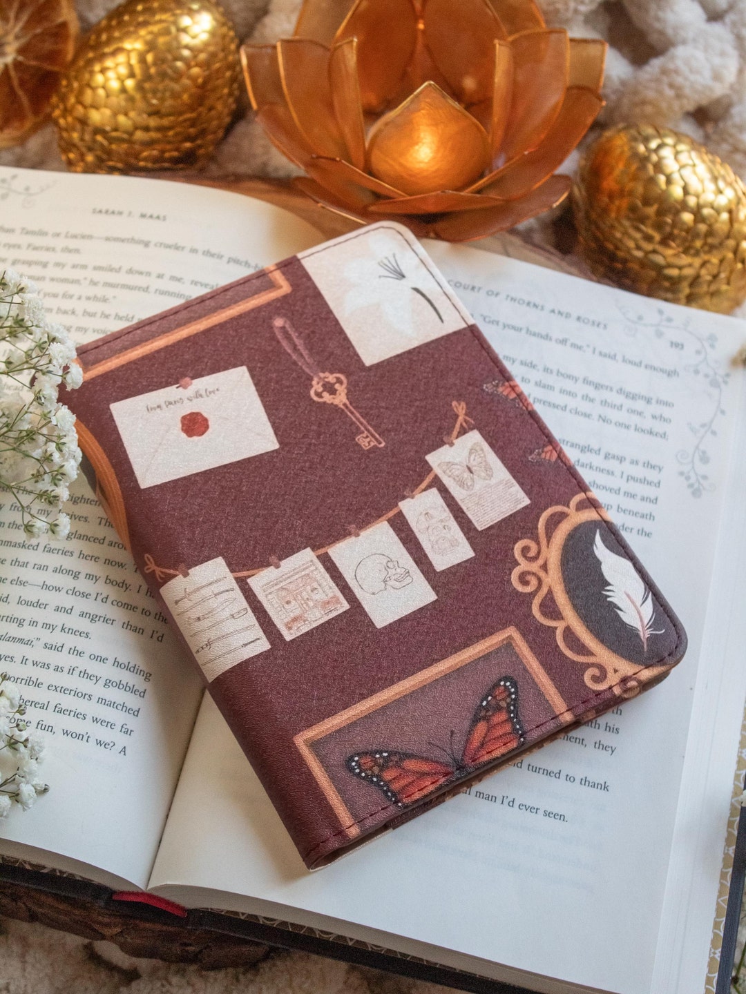 Dark Academia Kindle Case With Kick Stand and Hand Strap | Ereader Case ...