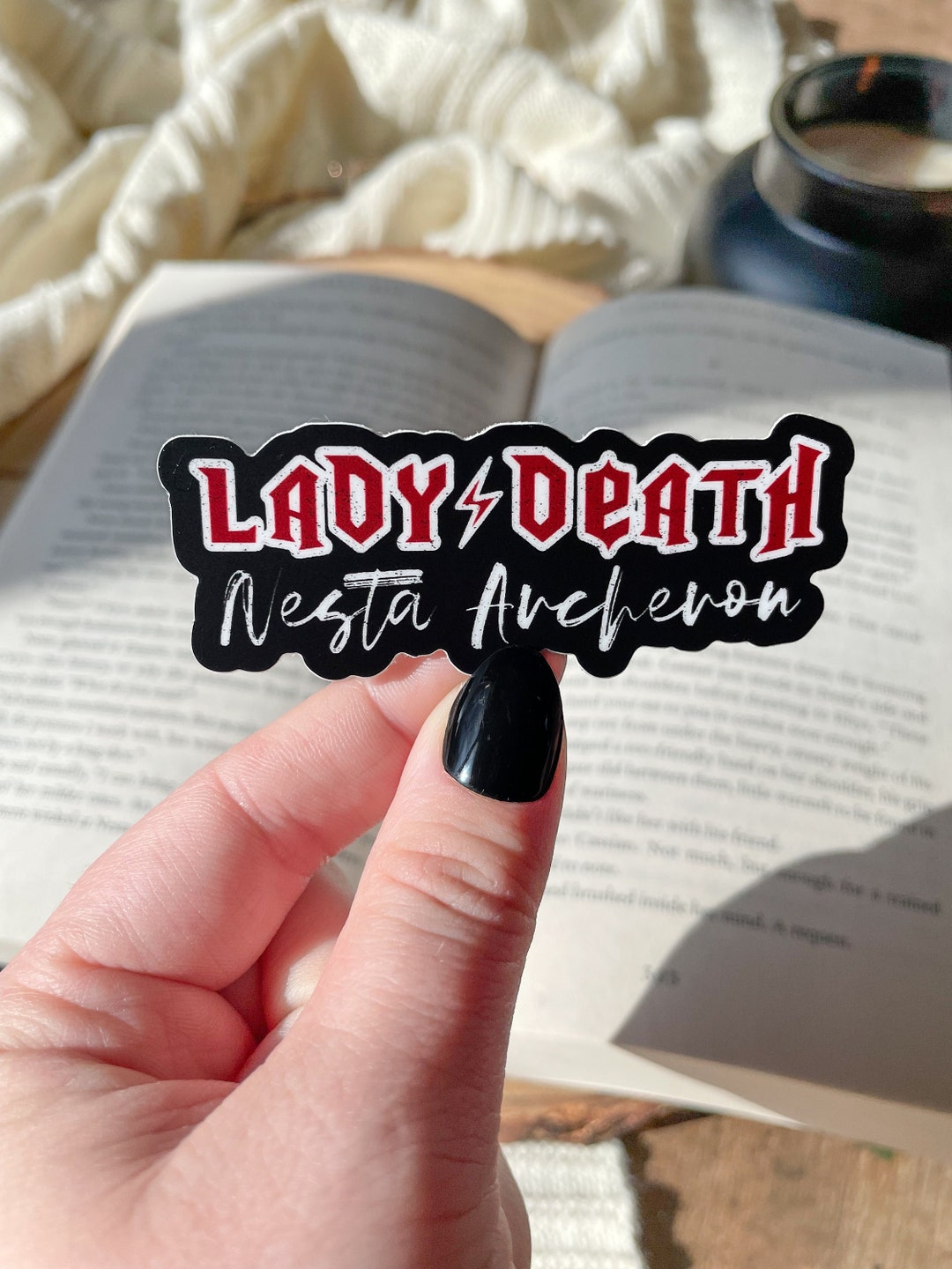 Lady Death ACOTAR Waterproof Sticker | Nesta Archeron | A Court of ...
