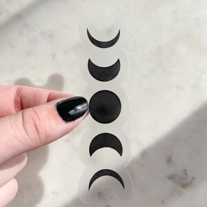 Black Moon Phases | Transparent | Waterproof Laptop and Water Bottle ...