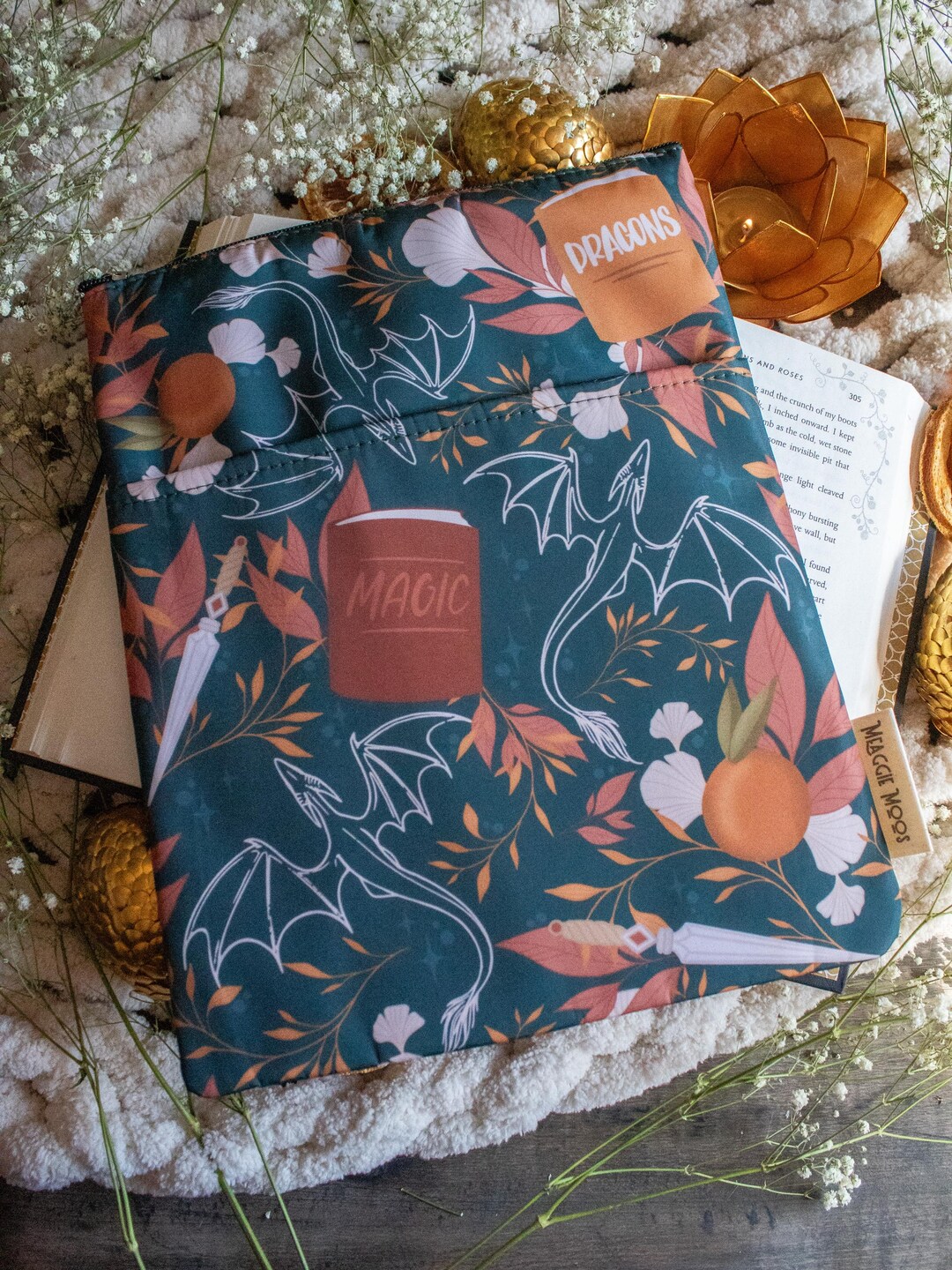 Dragon's Grove | Water-resistant Book / Tablet Sleeve | Extra Large ...