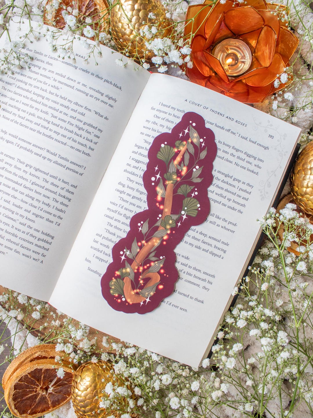 Maroon Wand Bookmark | Fantasy Bookish Gifts | Romantasy Reader | Book ...