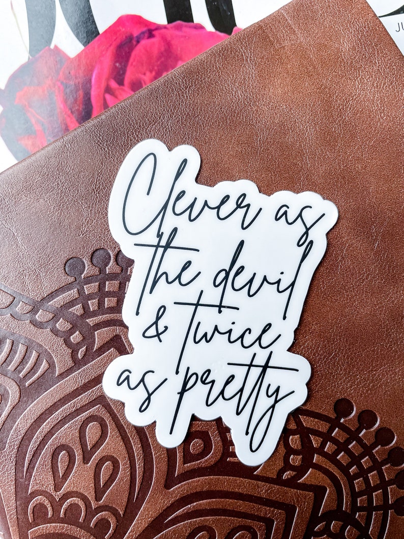 Clever as the Devil Sticker White Waterproof Sticker - Etsy
