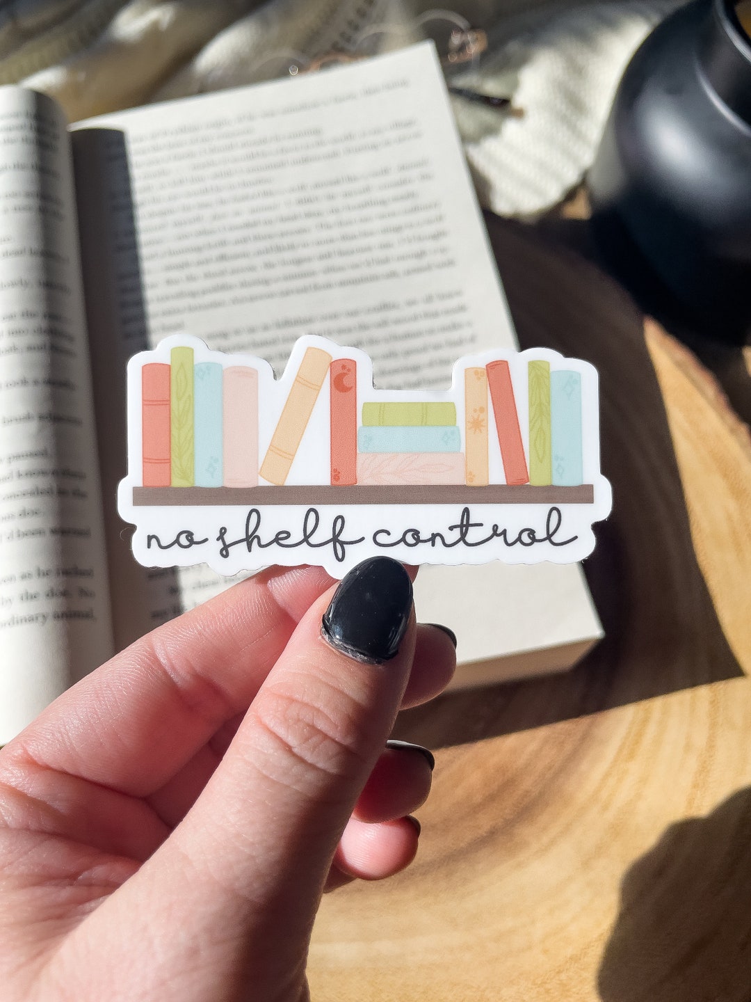 No Shelf Control Bookshelf Waterproof Sticker | Bookish Laptop and ...