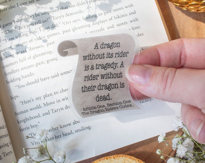 Fourth Wing Riders Codex Scroll Sticker Officially Licensed Bookish ...