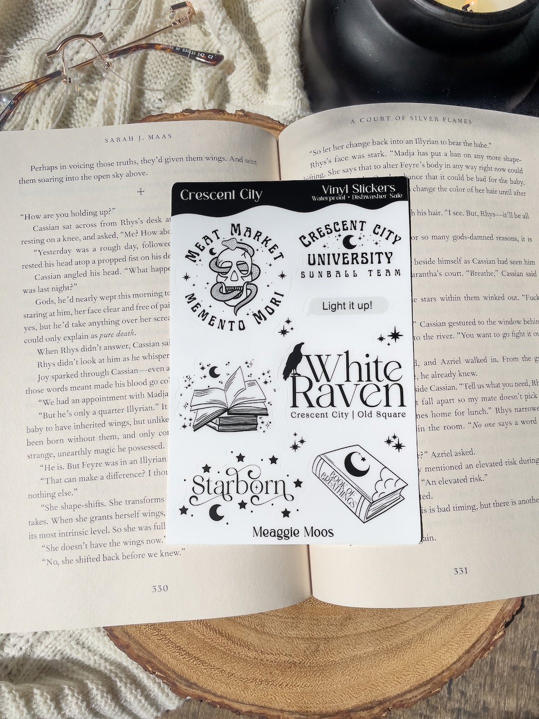 Crescent City Bookish Sticker Sheet | HOSAB Stickers | Waterproof ...