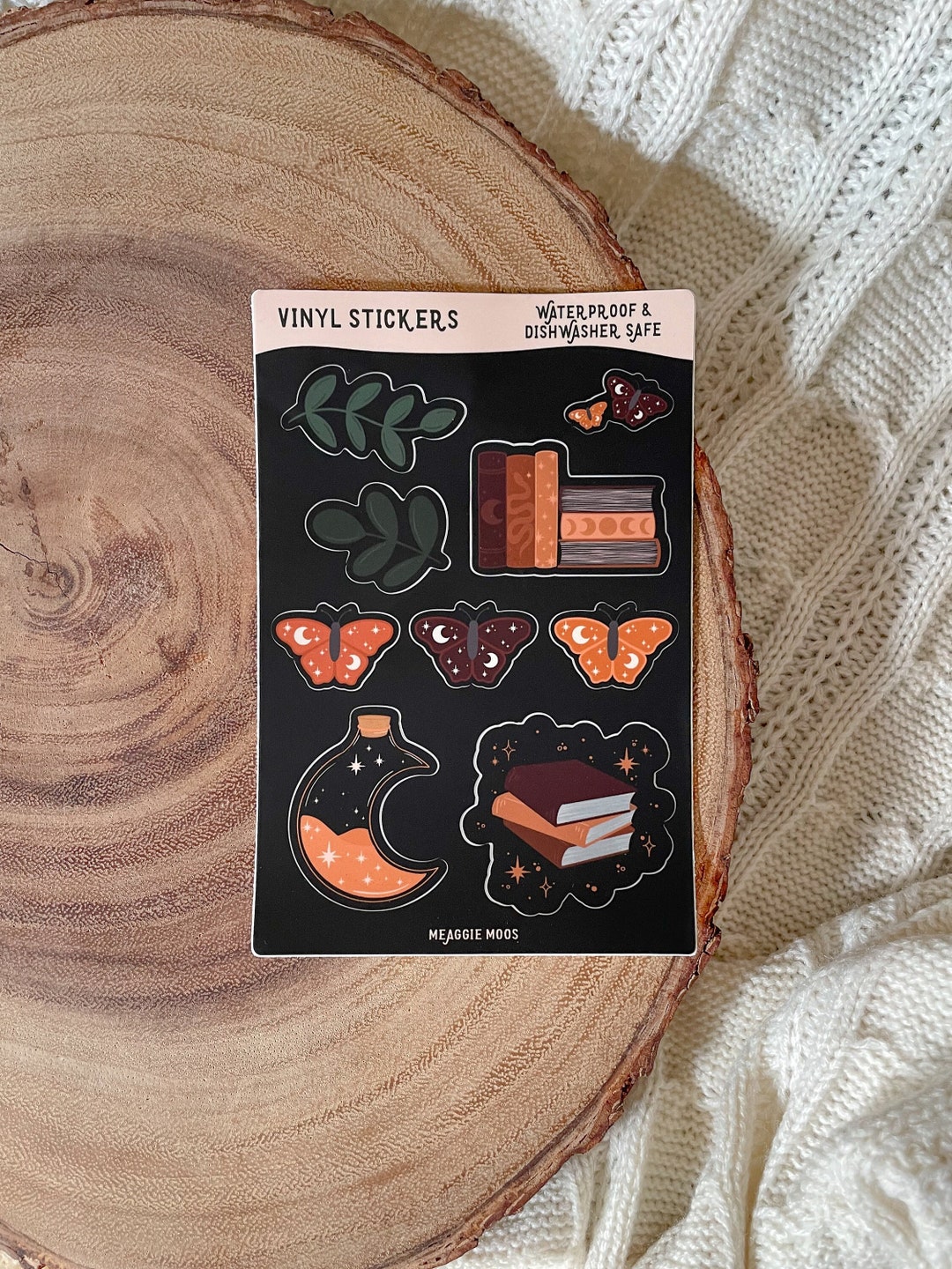 Magical Bookish Sticker Sheet | Book Waterproof Stickers | Book Worm ...