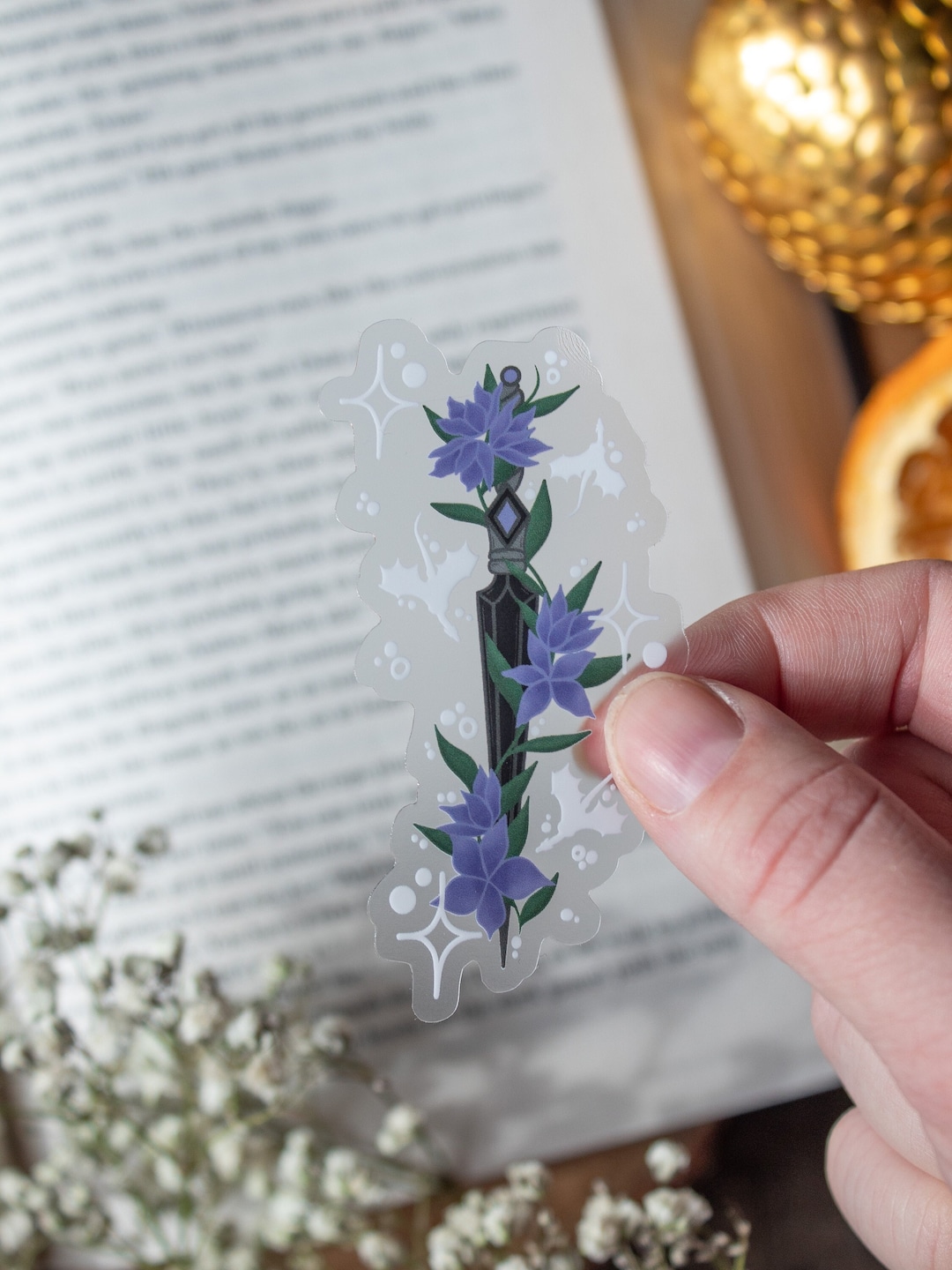 Fourth Wing Violets Silver Dagger Sticker | Licensed | Bookish ...