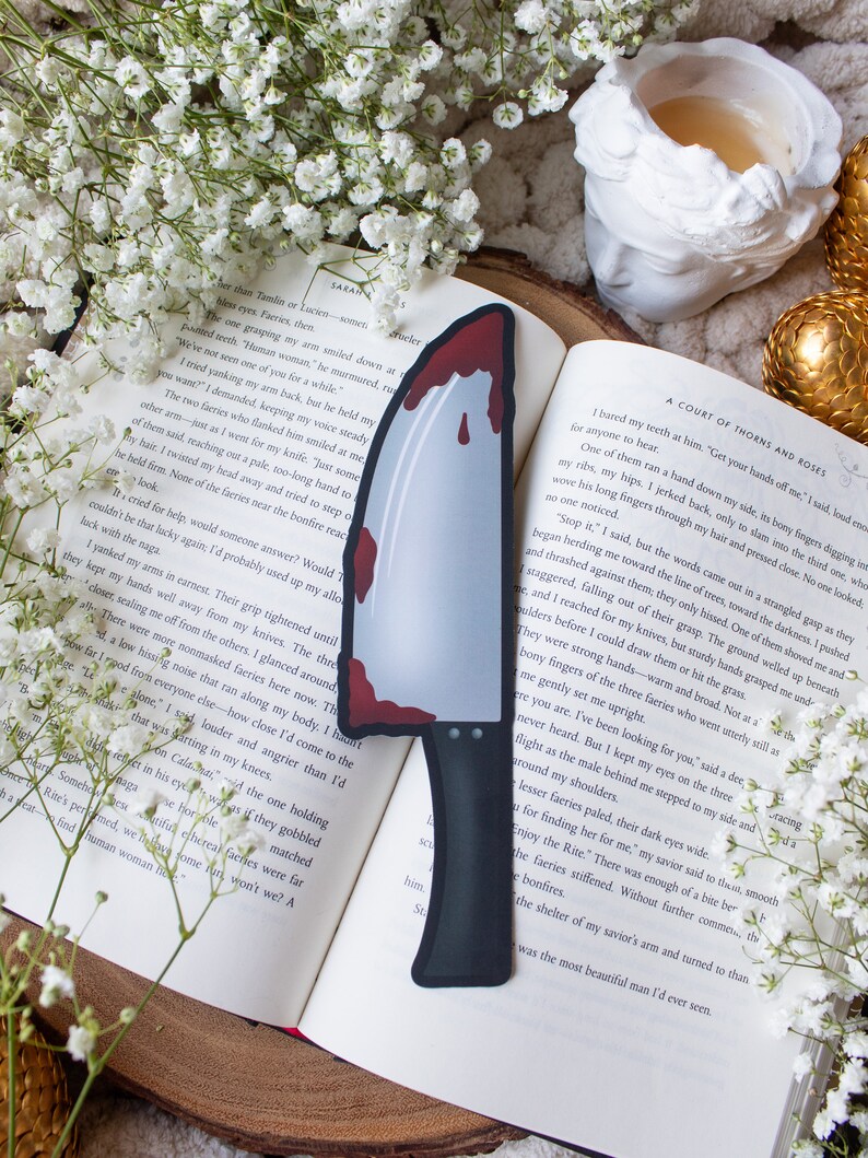 Knife Bookmark | Die-cut Bookmarks for Horror and Thriller Readers - Etsy