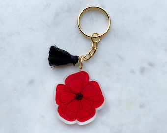 Poppy Keychain | Etsy