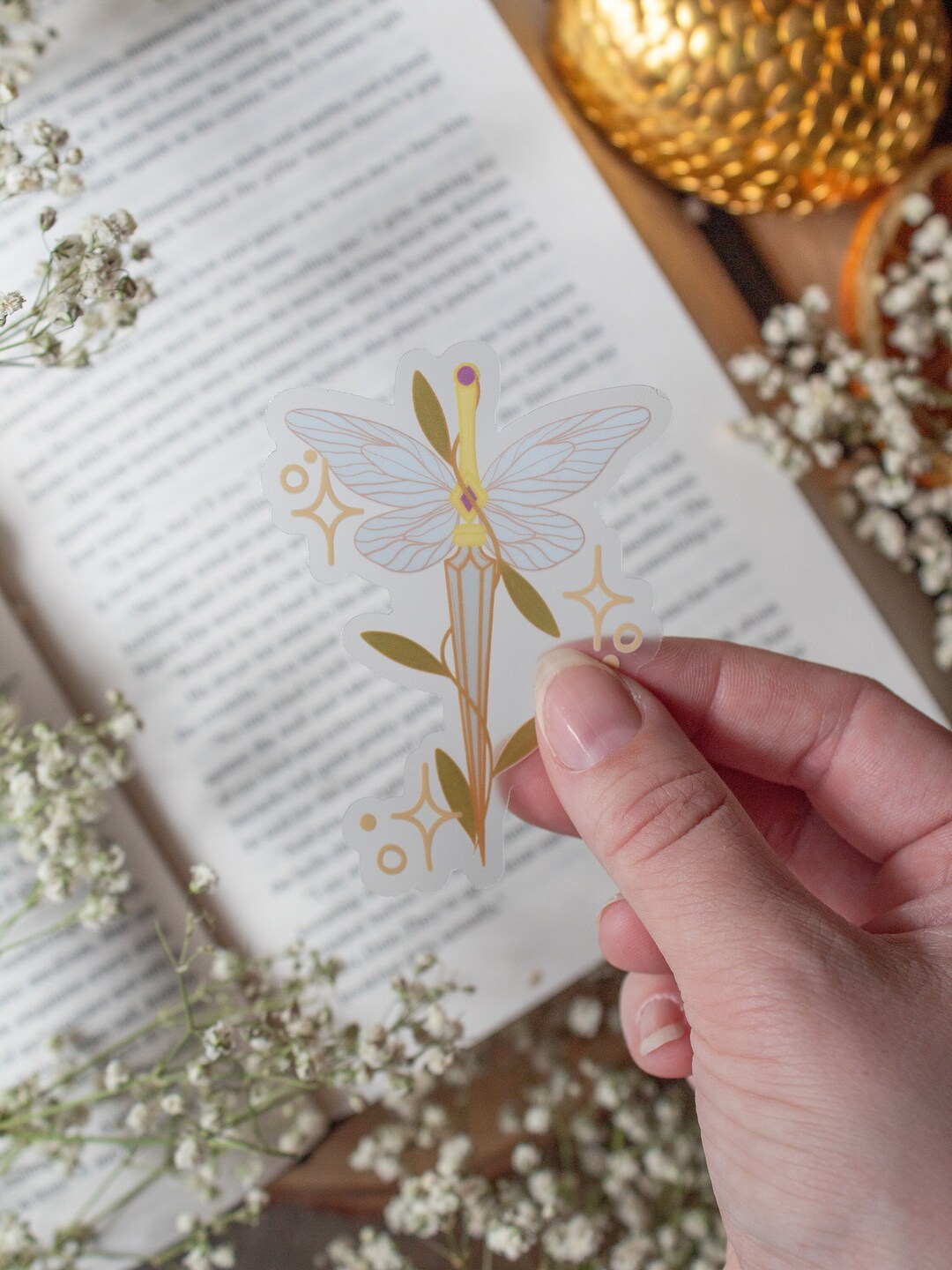 Faerie Dagger Waterproof Sticker | Green | Bookish Merch | Book Lover ...