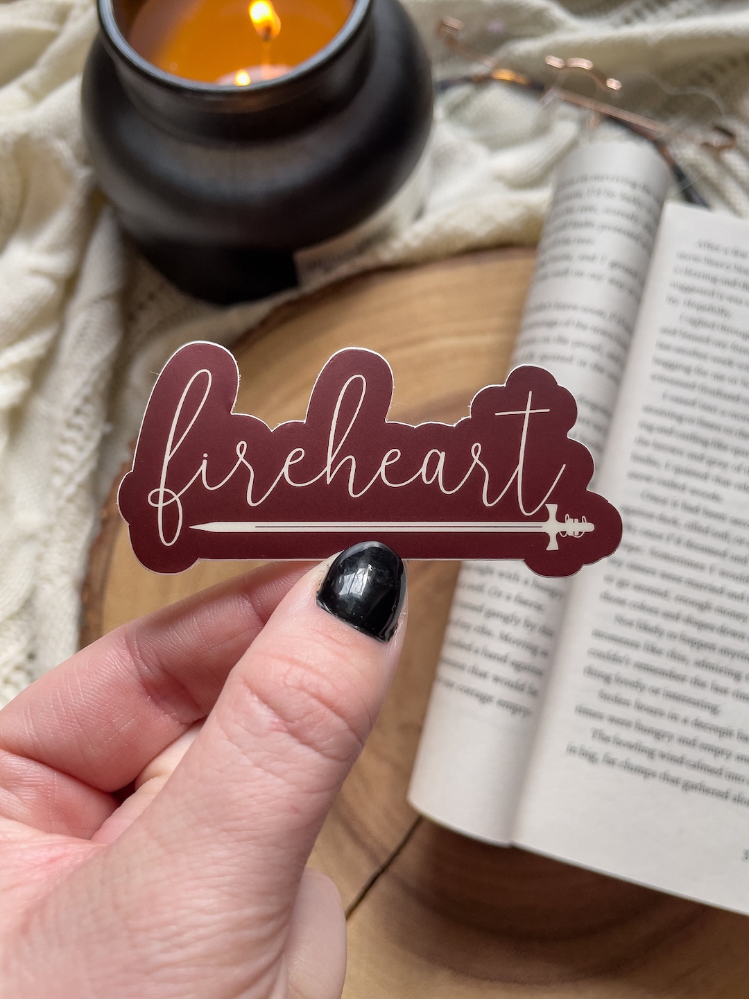 Fireheart Throne of Glass Waterproof Sticker | TOG Bookish Sticker ...