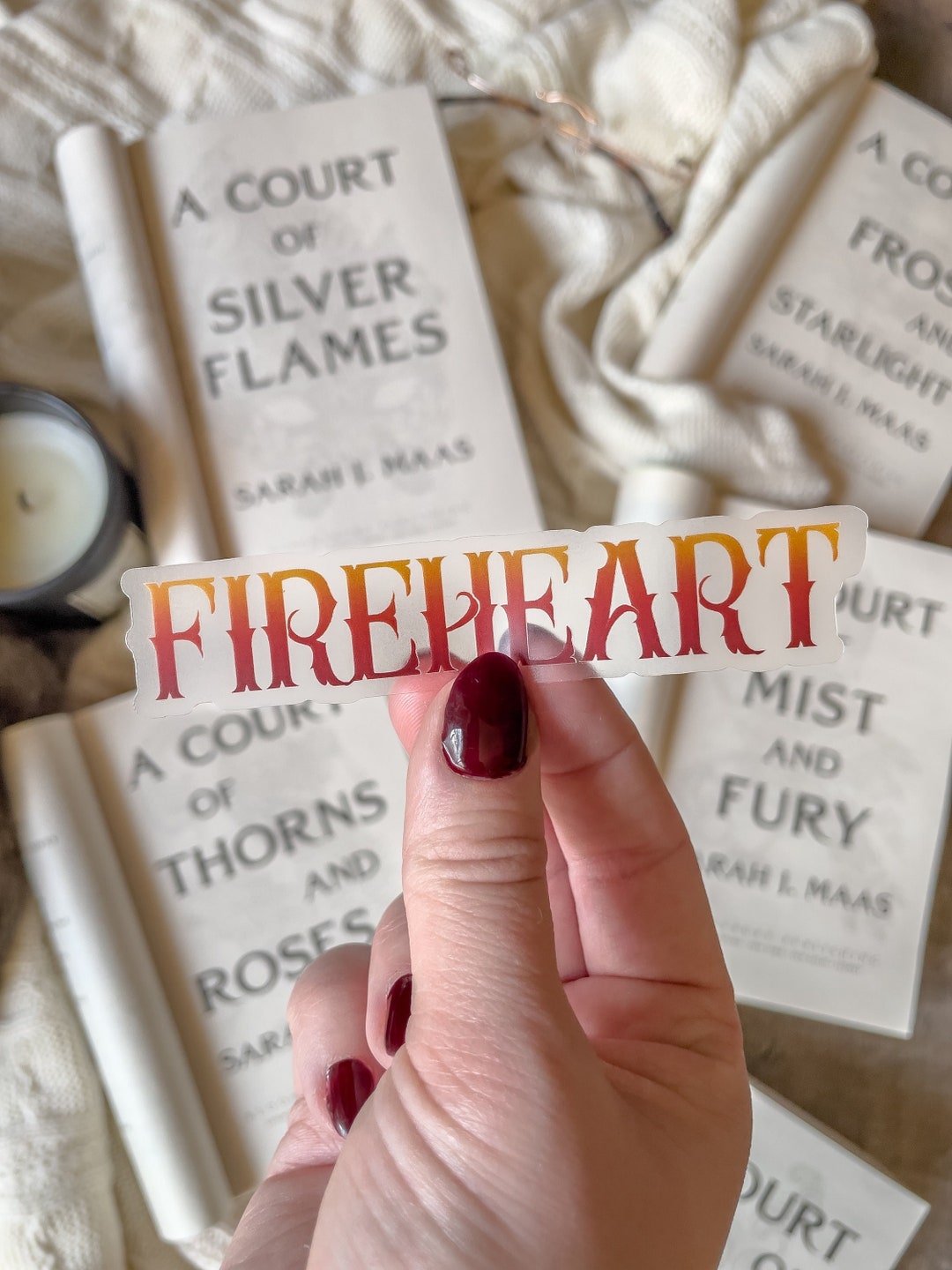 Fireheart Throne of Glass Waterproof Sticker | TOG Bookish Sticker ...