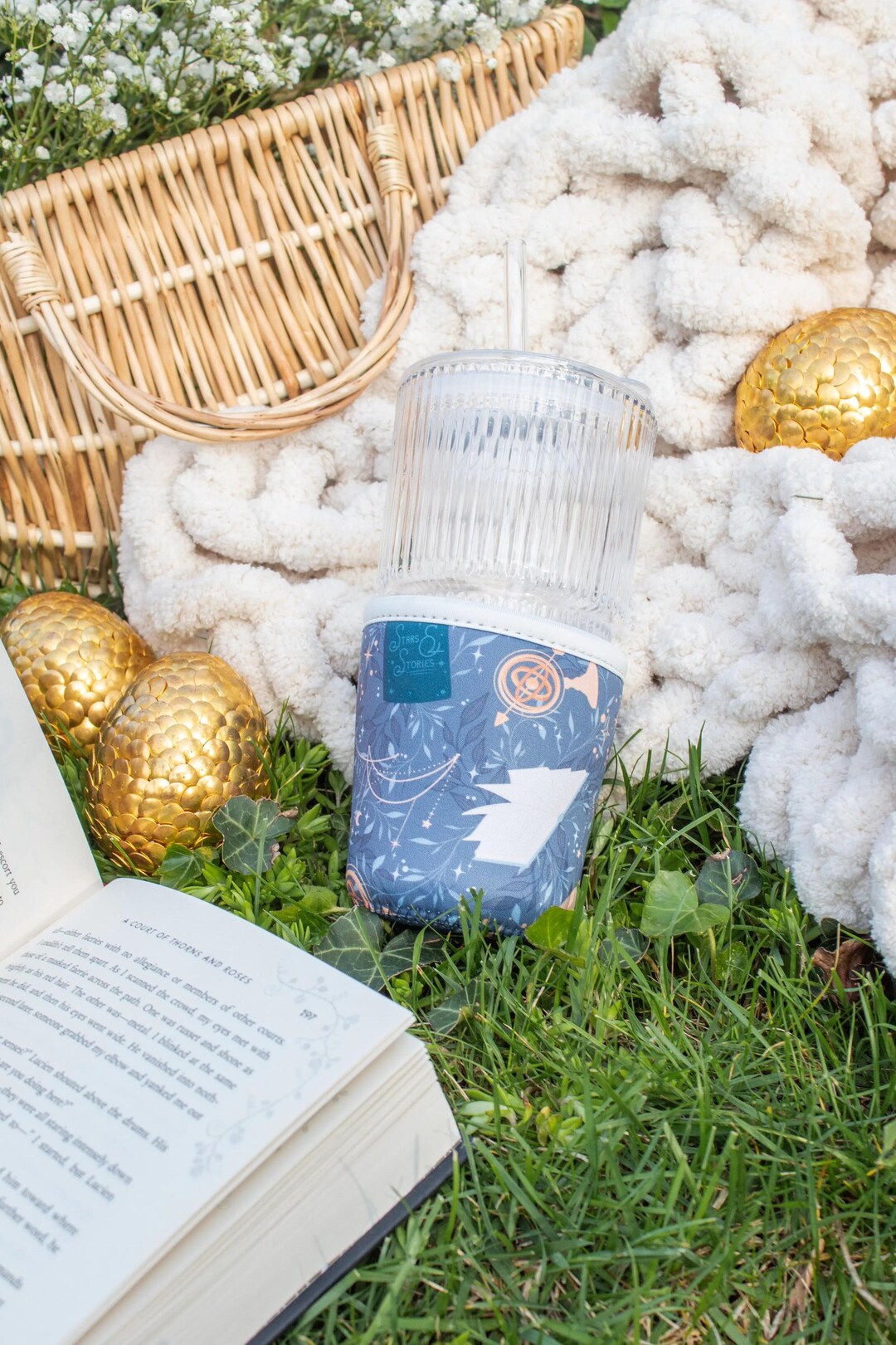 16oz Neoprene Stars & Stories Drink Sleeve Readers and Book Lovers - Etsy