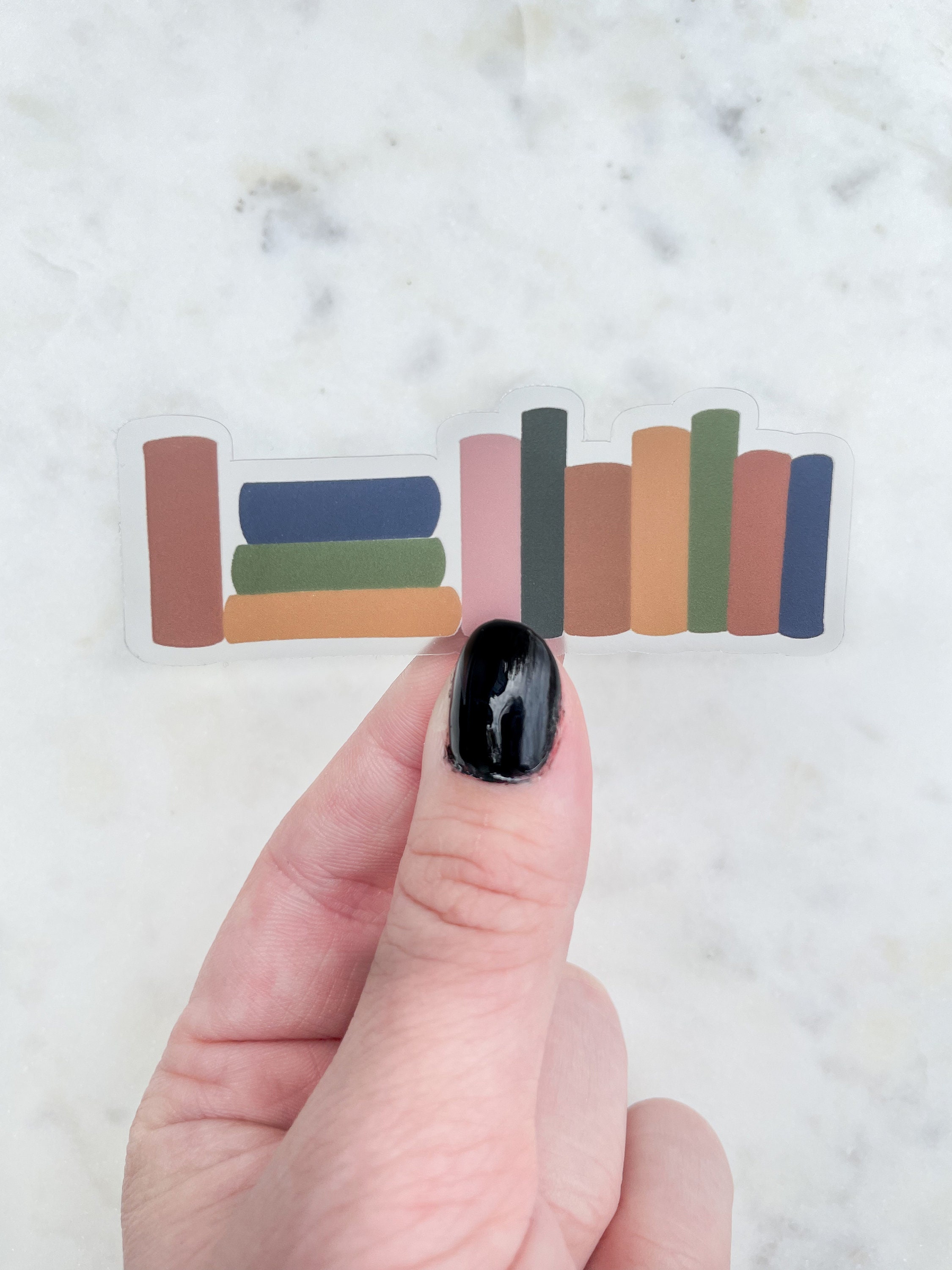Book Bookshelf Border Sticker Clear Bookish Waterproof - Etsy