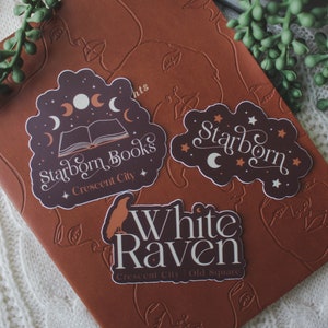 White Raven Crescent City Waterproof Sticker | Valbara Sticker ...