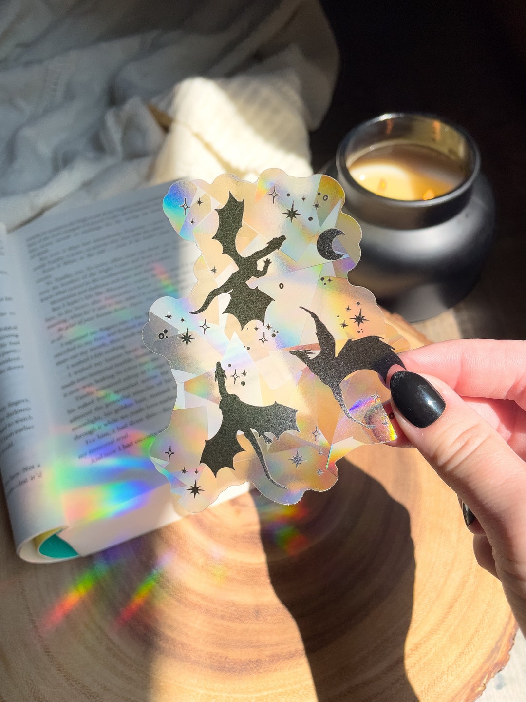 Dragon Magic Suncatcher Window Sticker | Fantasy Rainbow Maker Decal ...
