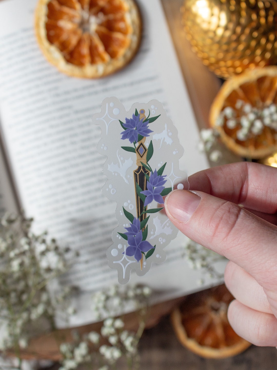 Fourth Wing Violets Dagger Sticker Gold Dagger Licensed Bookish ...