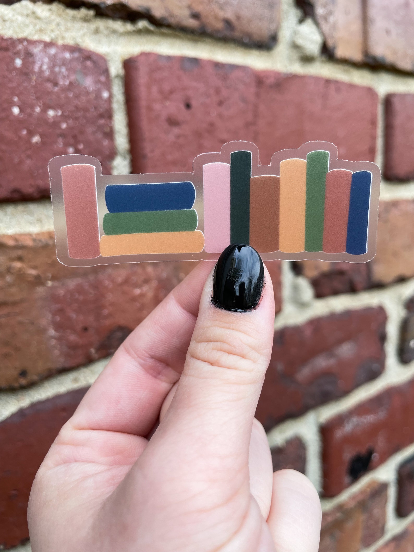 Book Bookshelf Border Sticker Clear Bookish Waterproof - Etsy