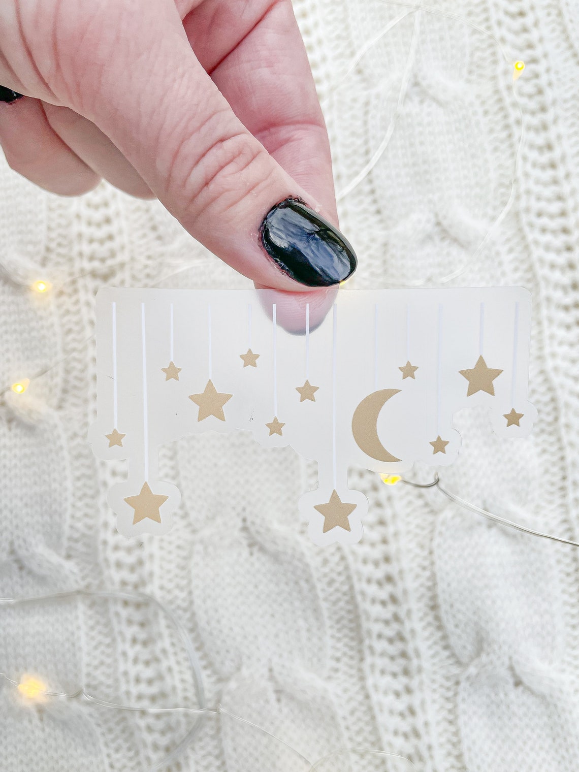 Starfall Sticker Stars and Moon Sticker Celestial Night - Etsy