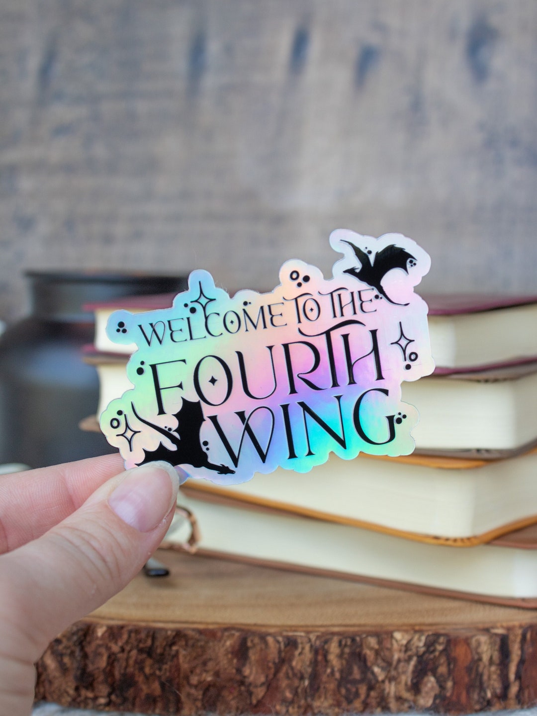 Fourth Wing Sticker Holographic Officially Licensed Bookish Waterproof ...