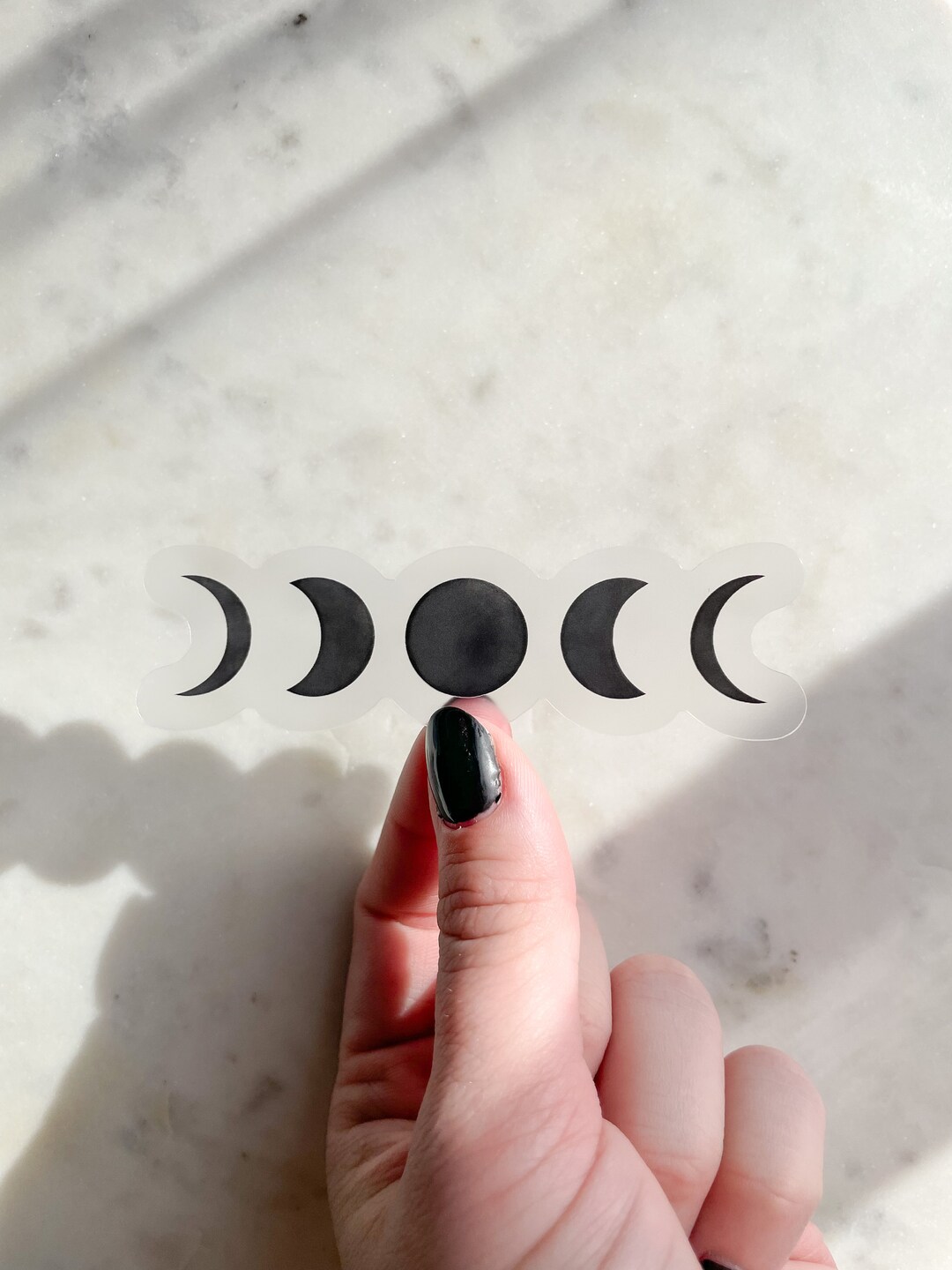 Black Moon Phases | Transparent | Waterproof Laptop and Water Bottle ...