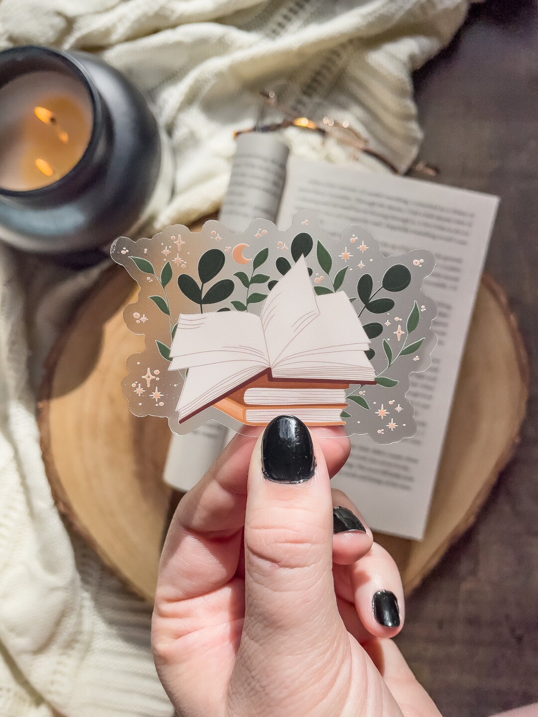 Open Magical Books Waterproof Sticker | Bookish Kindle and Water Bottle ...