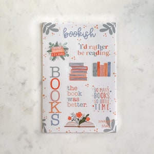 Bookish Sticker Sheet | Book Waterproof Stickers | Book Worm Gifts ...