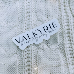 Valkyrie Training Program Waterproof Sticker ACOSF Inspired Laptop and ...