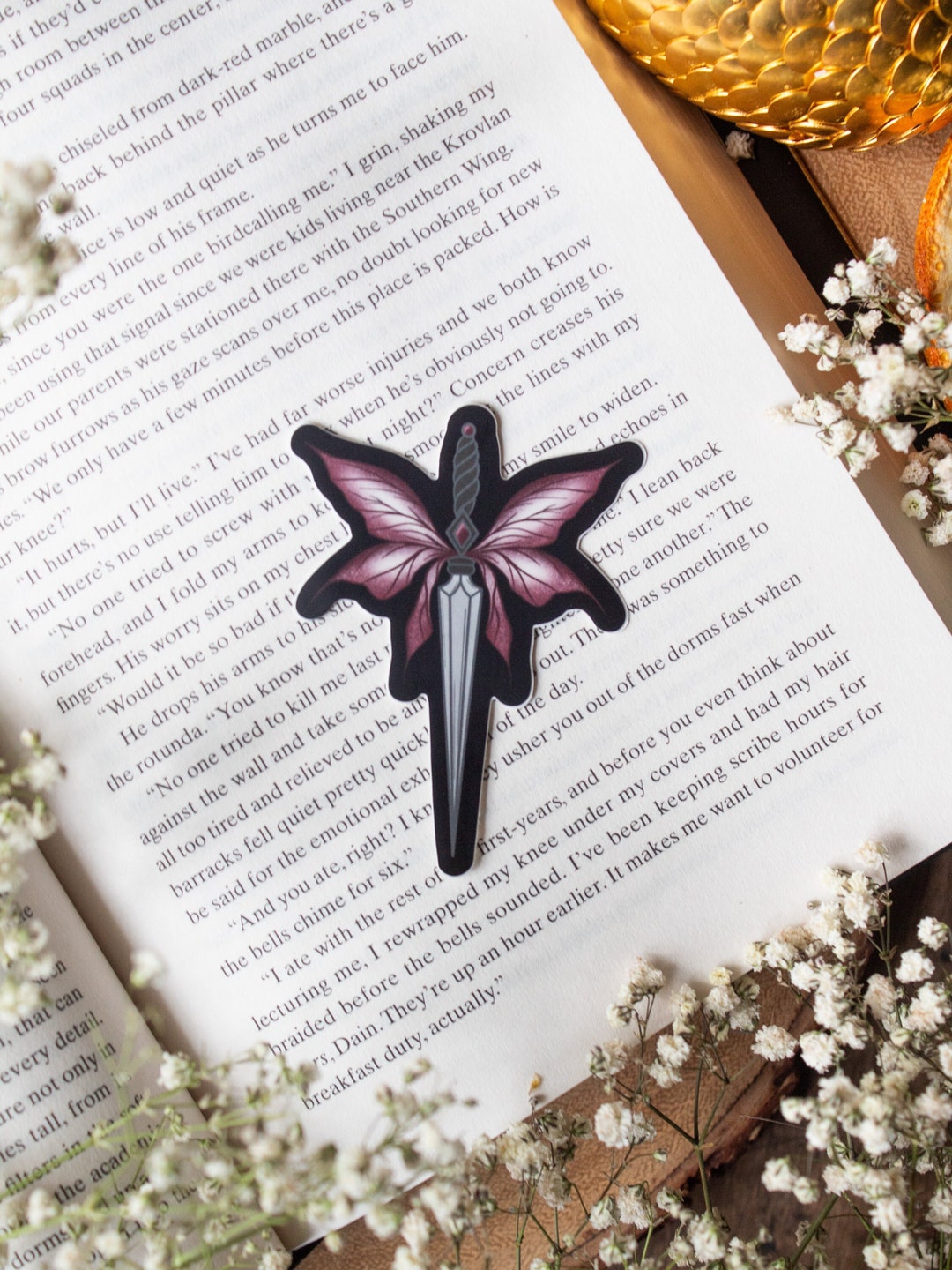 Dark Faerie Dagger Waterproof Sticker | Bookish Merch | Book Lover ...