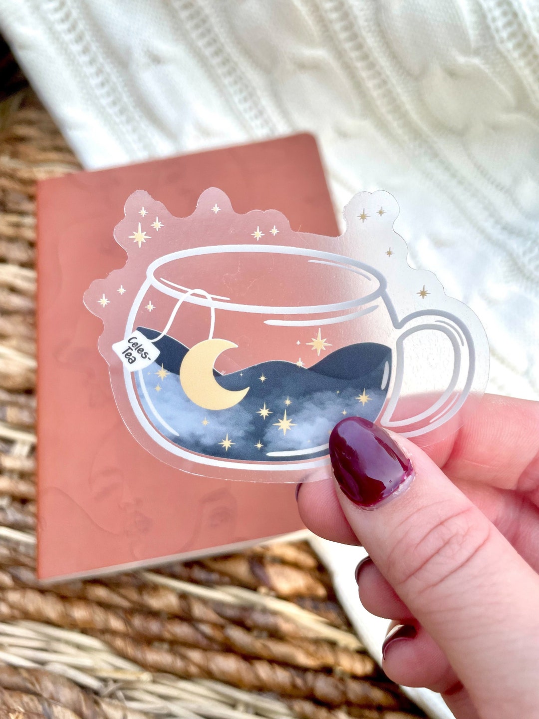 Celes-tea Celestial Tea Cup Waterproof Sticker | Galaxy Kindle and ...