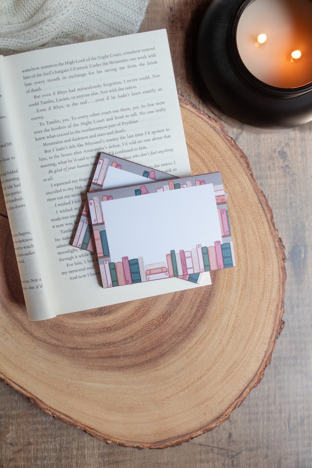 Cozy Bookshelf 3x4 Post-it® Notepad for Book Lovers and Readers - Etsy