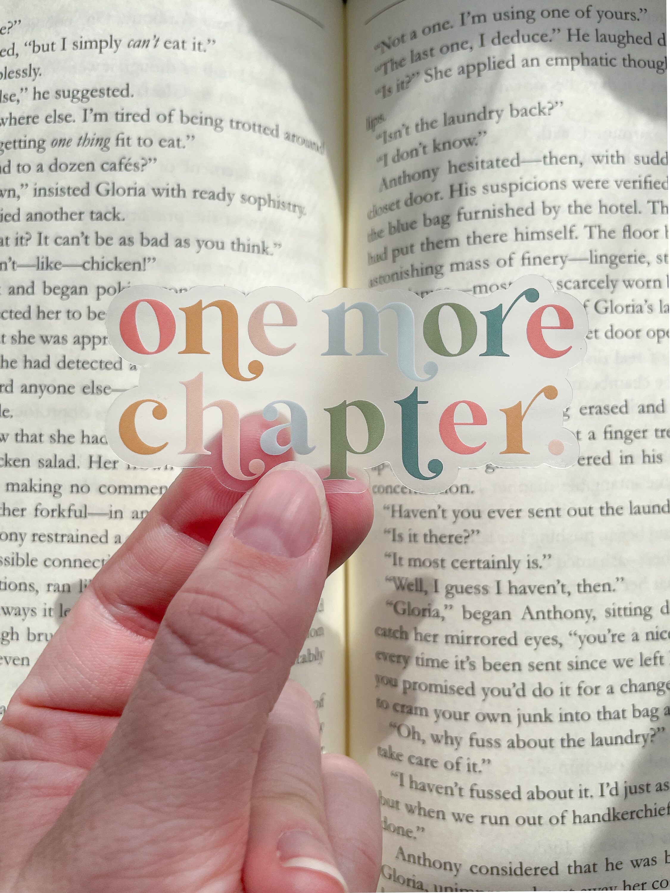 One More Chapter Waterproof Sticker Reader Sticker Bookish - Etsy