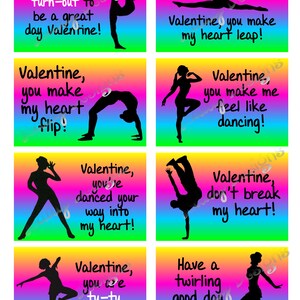 Dance Valentine Cards for Kids Valentine's Day Valentines Class Party ...