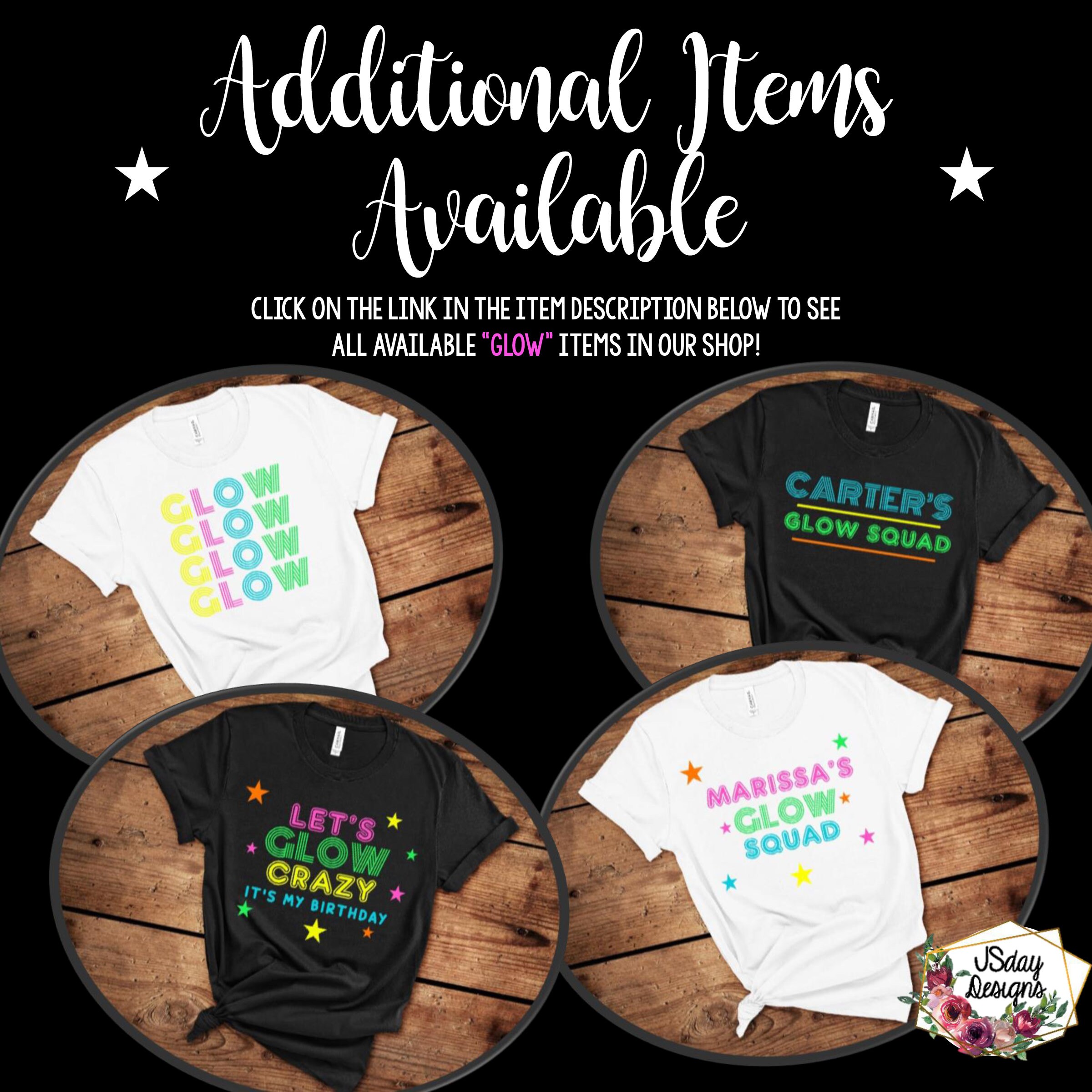 GLOW NEON Glow Squad Glow Crew T-shrit Black Light Glow | Etsy