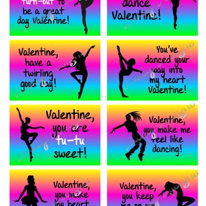 Dance Valentine Cards for Kids Valentine's Day Valentines Class Party ...