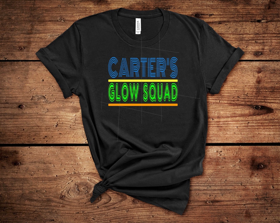 GLOW NEON Glow Squad Glow Crew T-shrit Black Light Glow - Etsy