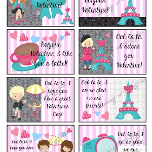 Paris French Valentine; Valentine's Day; Valentines; Class Party ...