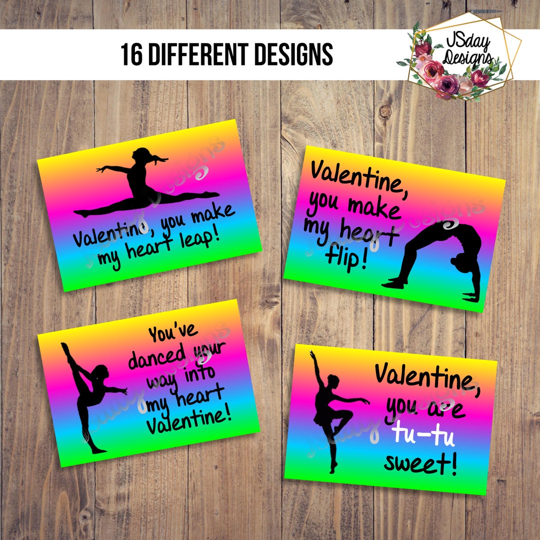 Dance Valentine Cards for Kids Valentine's Day Valentines Class Party ...