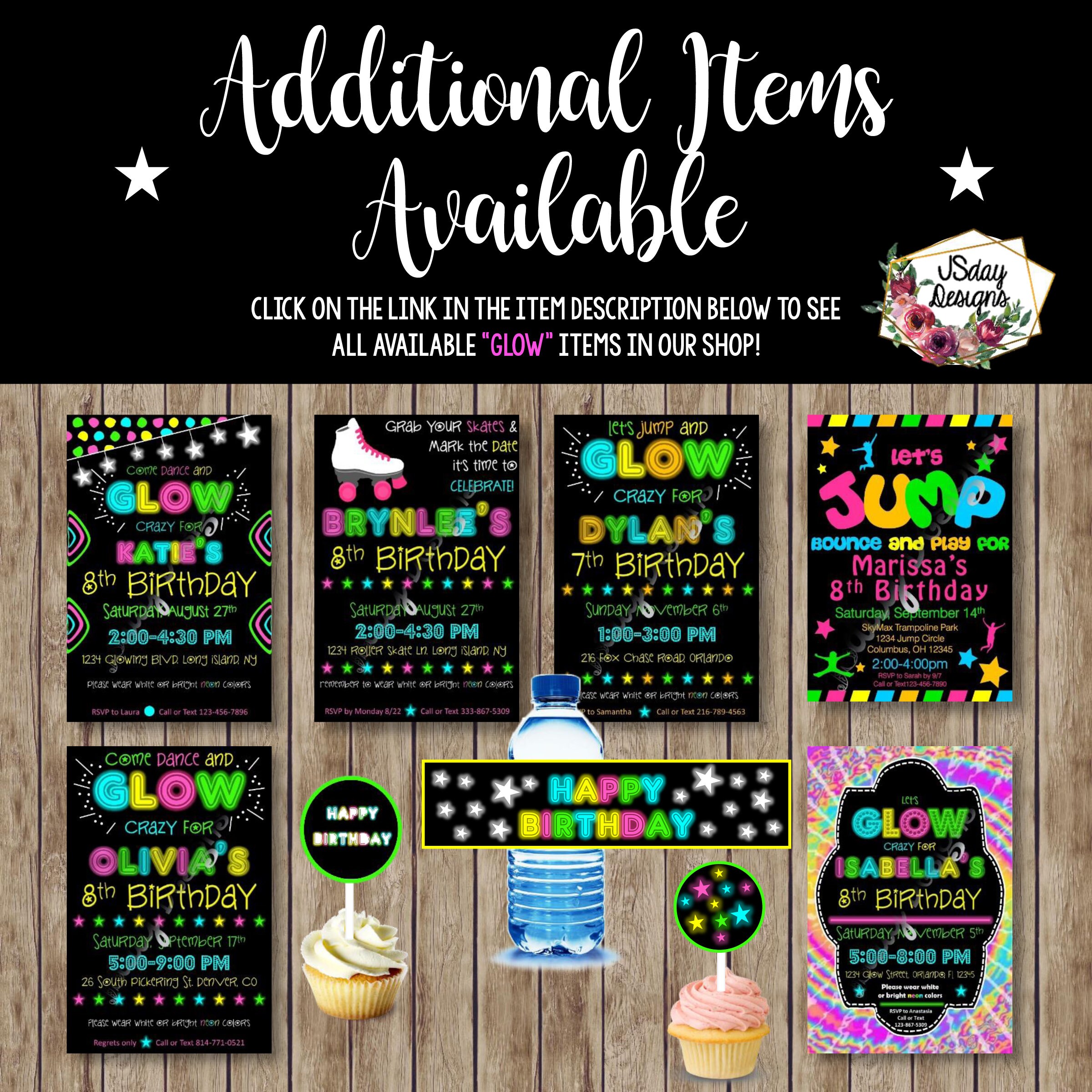 GLOW NEON Glow Squad Glow Crew T-shrit Black Light Glow | Etsy