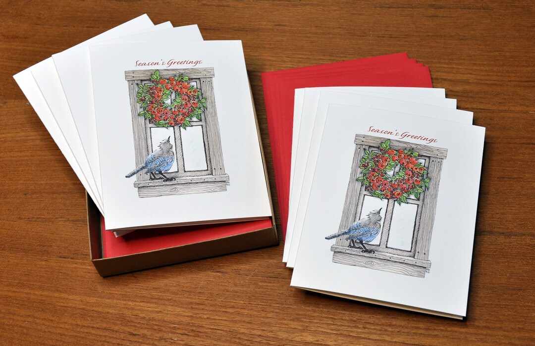 8 Holiday Note Cards Boxed Set - Etsy