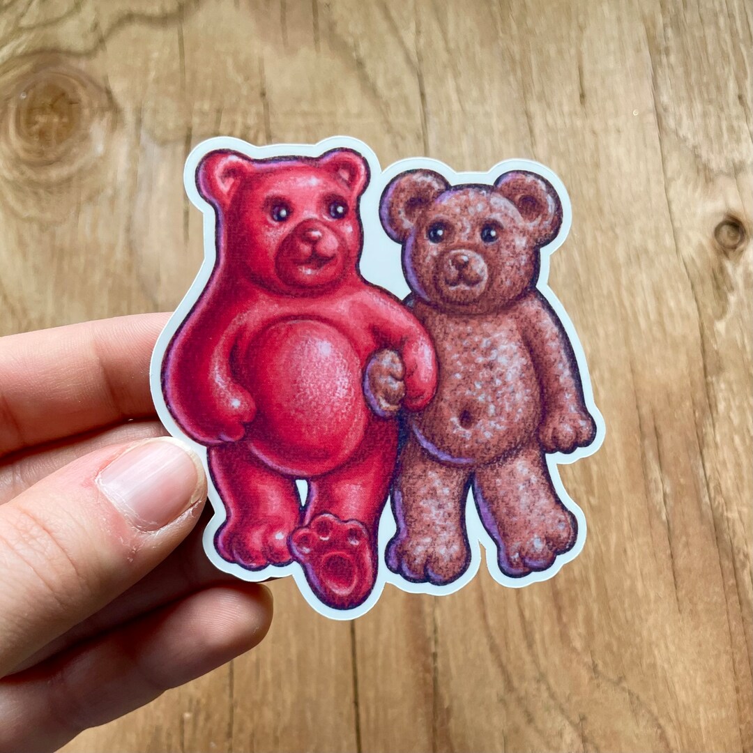 Gummy Bear & Teddy Graham Sticker | Candyland Love | Water-resistant ...