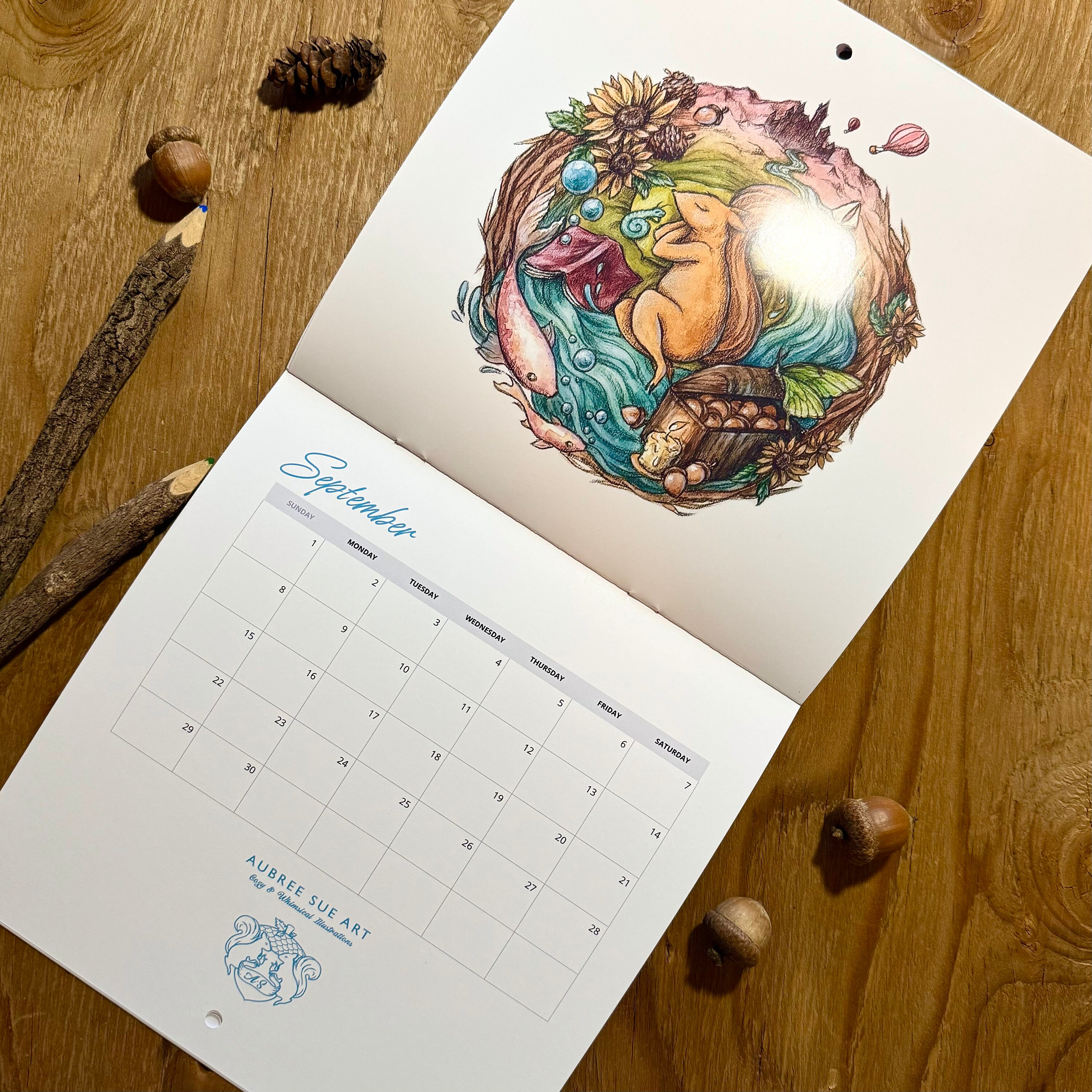 2024 Art Calendar 12 8.5x8.5 Cottagecore Animal Illustrations - Etsy