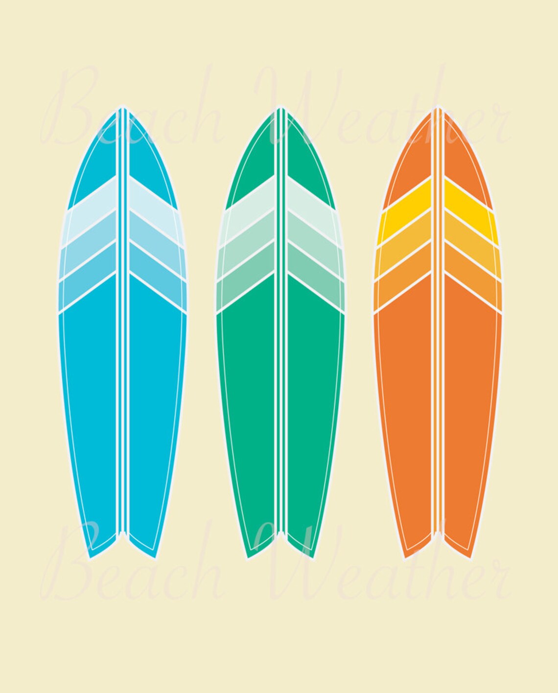 Surfboard Digital Print, Surf Print, 8x10 Print, Beach Wall Art, Beach ...