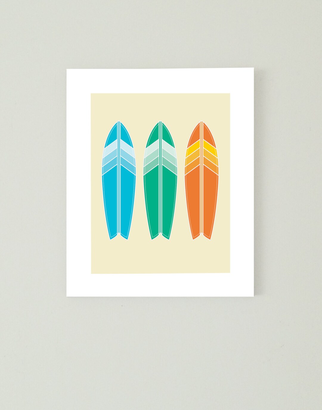 Surfboard Digital Print, Surf Print, 8x10 Print, Beach Wall Art, Beach ...