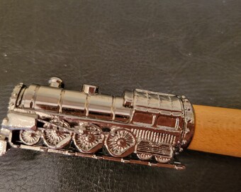 Pen, Steam Locomotive in Chrome, Artisan Handcrafted in Figured ...