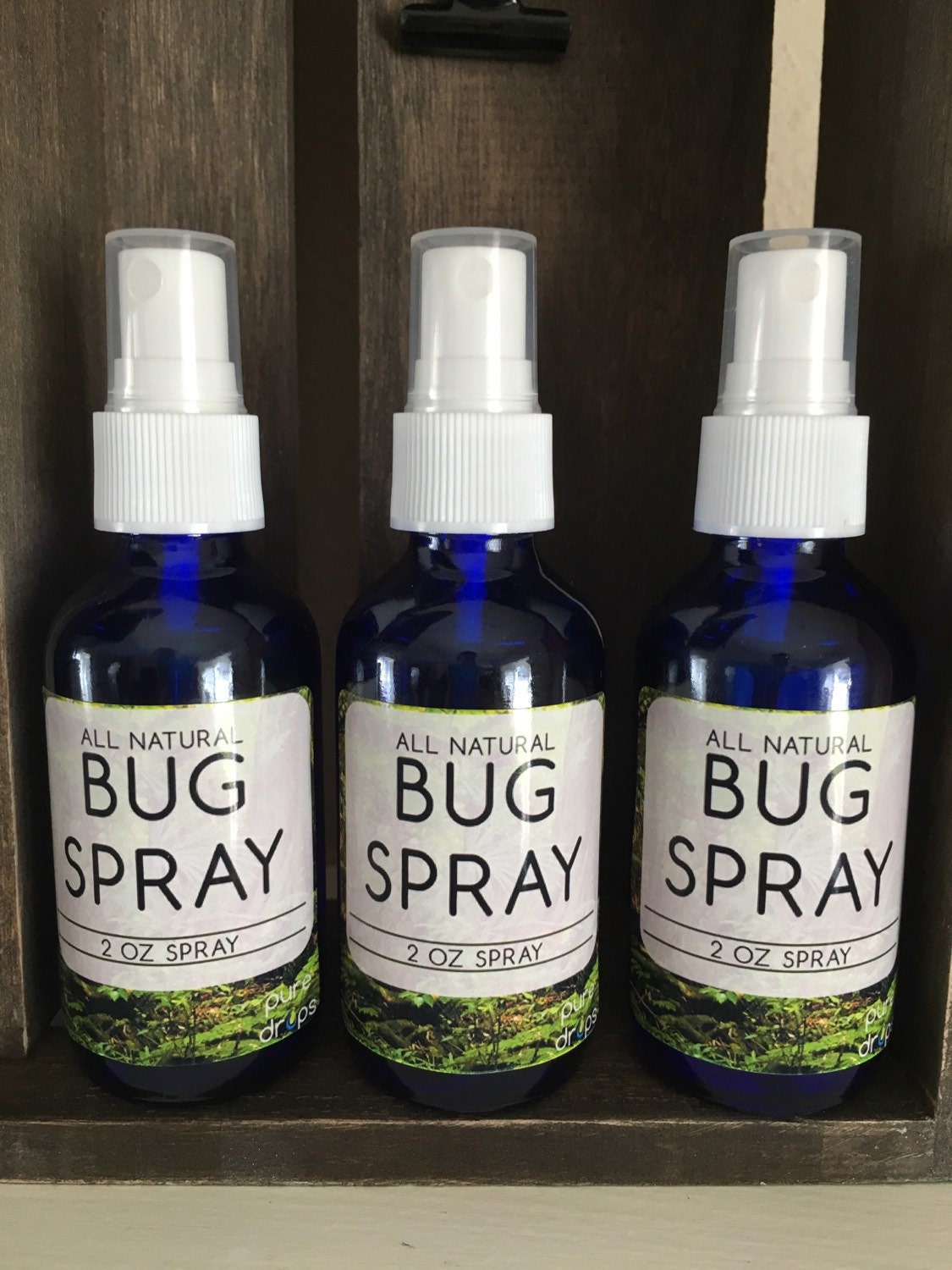 All Natural Bug Spray-essential Oils-pure Drops-all Natural-bug ...
