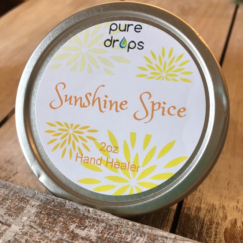 Salve-sunshine-spice-hand-healer-pure Drops-essential Oil-hand - Etsy