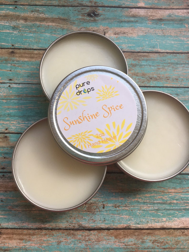 Salve-sunshine-spice-hand-healer-pure Drops-essential Oil-hand - Etsy